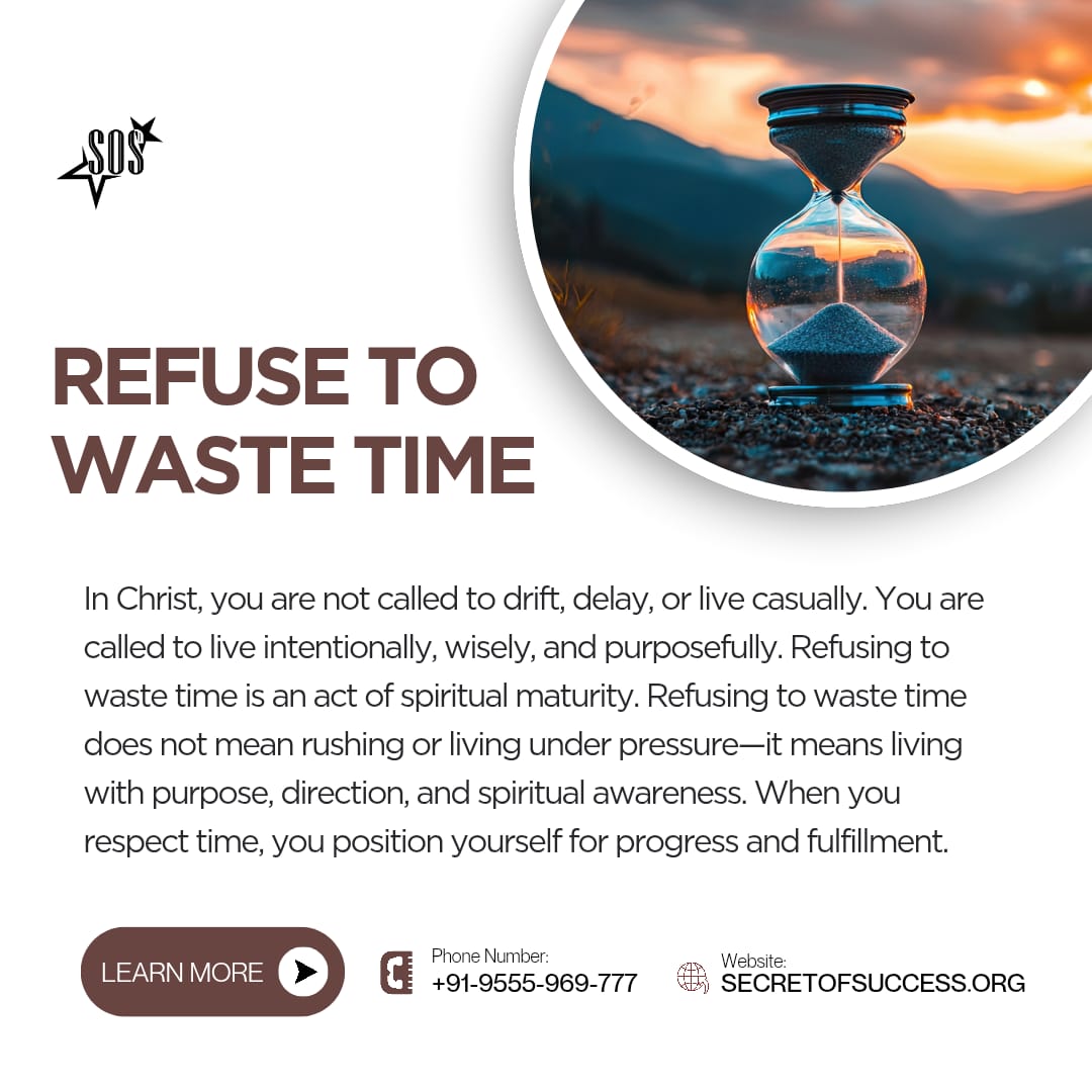 Refuse to Waste Time - Secret Of Success | AOZ Pas Zion & Pas Praise